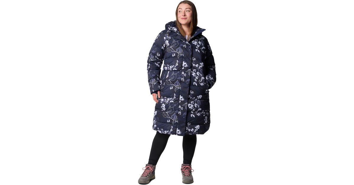 Columbia Boundless Days Print Long Down Jacket | SportFits Shop