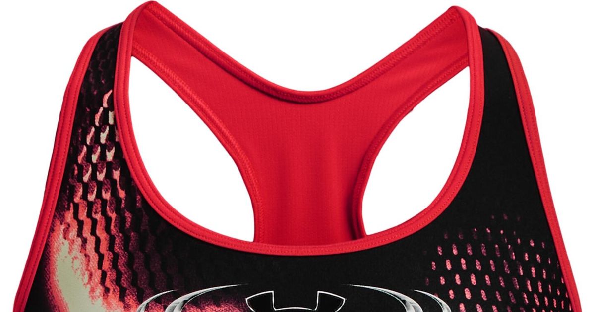Under Armour Women's Heatgear Armour Mid Padless Sports Bra | SportFits ...