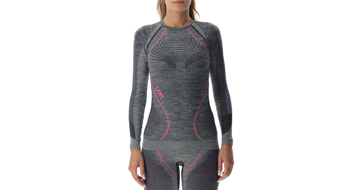 Uyn Woman Ambityon Underwear Shirt Long Sleeve Melange - Women's technical base layer for nordic ...