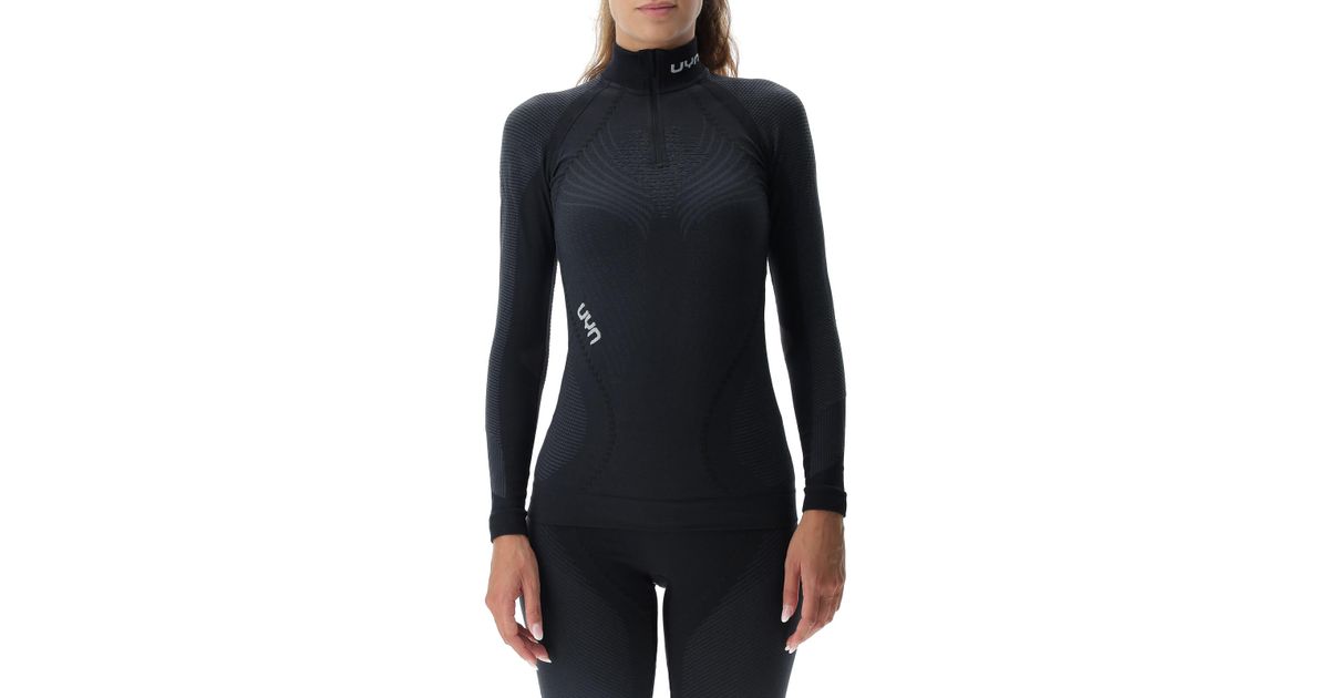 Uyn Woman Ambityon Underwear Shirt Long Sleeve Zip UP Turtle Neck - Women's technical base layer ...