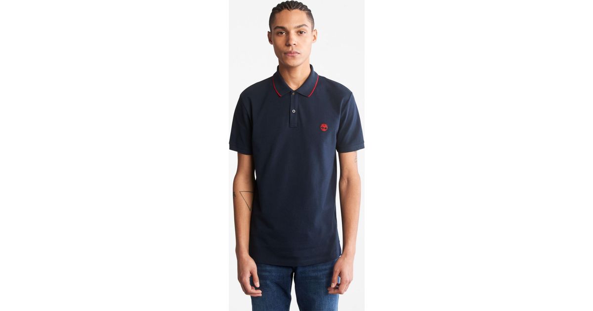 Timberland Mens Short Sleeve Jacquard YD Polo | SportFits Shop