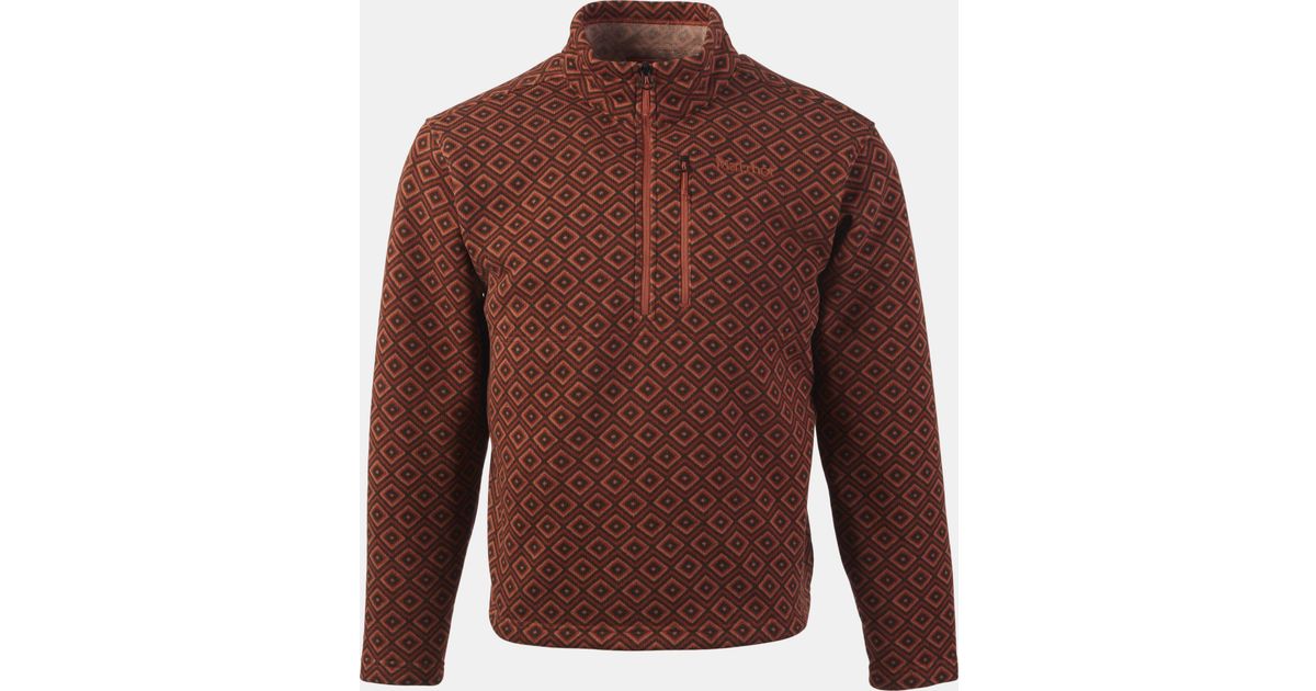 Marmot Heavyweight Drop Line Printed 1/2 Zip - | SportFits Shop