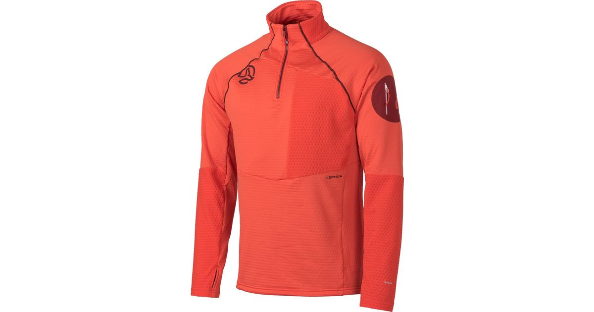 Ternua Ragger 1/2 Zip M - Men's midlayer for backcountry skiing and ski ...
