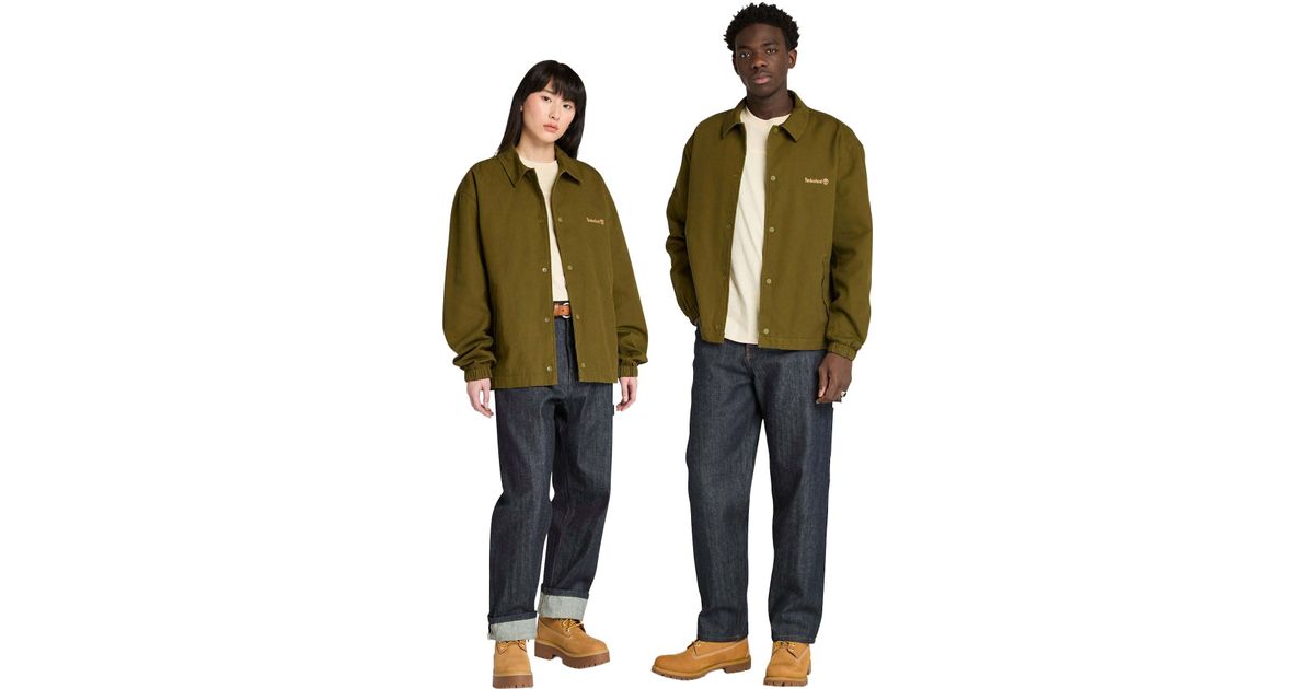 Timberland Washed Duck Canvas Insulated Coach Jacke | SportFits Shop