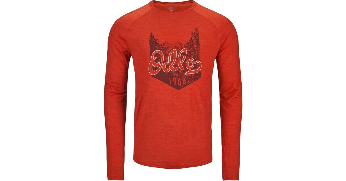 Odlo T-shirt Crew Neck Long Sleeve Ascent PW 130 Logo | SportFits Shop