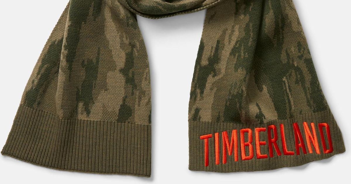 Timberland Mens Camo Jacquard Scarf | SportFits Shop