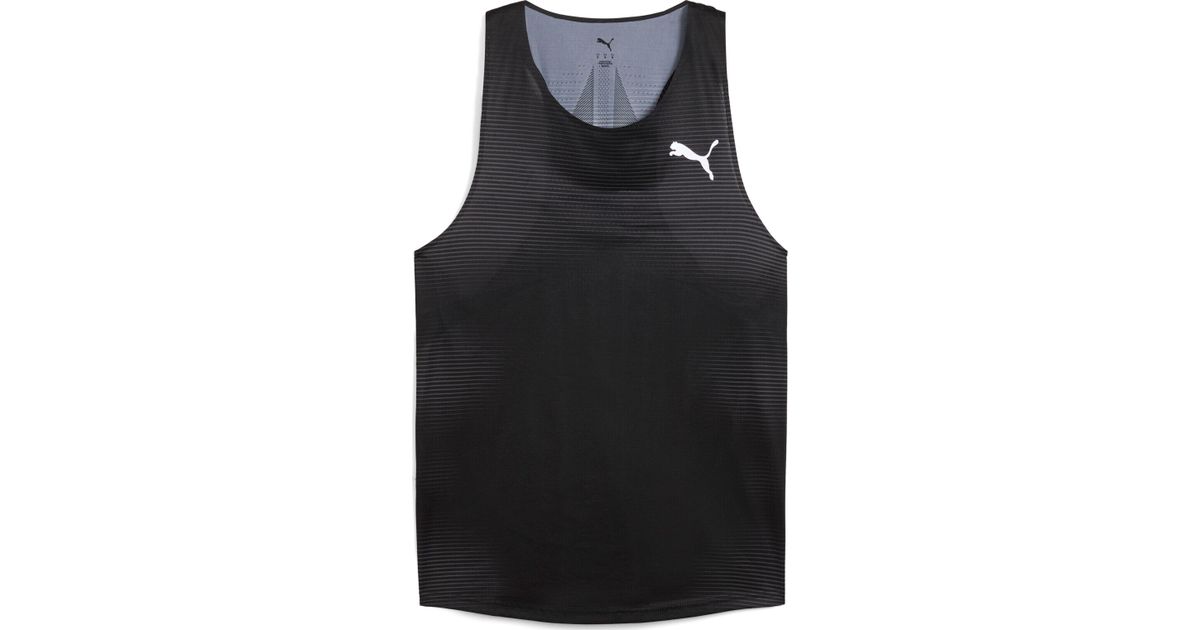 Puma M Cross The Line Ultraspun Singlet - Men's Running Shirt ...